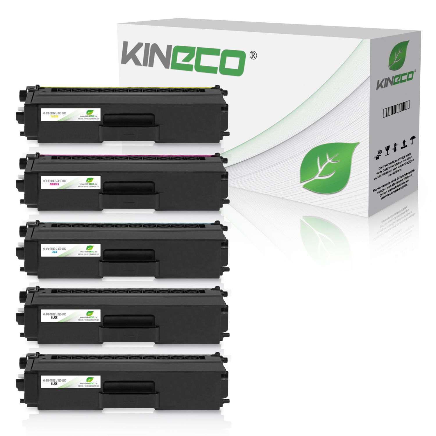5 Toner kompatibel zu Brother TN-421 TN-423 XXL | Kineco-Shop 5 Toner kompatibel zu Brother TN-421 TN-423 XXL | Kineco-Shop